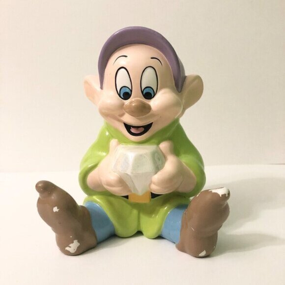 None | Toys | Vintage Disney Dopey Ceramic Coin Bank Snow White The ...